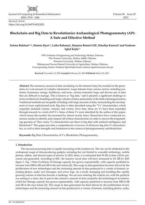 Pdf Blockchain And Big Data To Revolutionize Archaeological