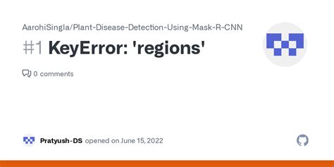 keyerror regions · issue 1 · aarohisingla plant disease detection