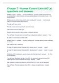 Chapter Access Control Lists ACLs Questions And Answers Acl Stuvia US
