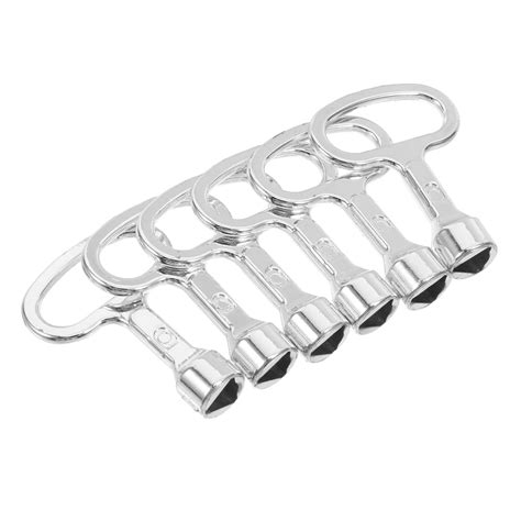 hemoton worgeous 6pcs triangle socket spanner key metal utility