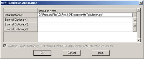 Create A New Tabulation Application Cspro Users Guide