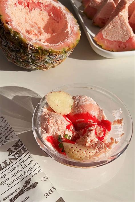 Pineapple Ice Cream 3 Ingredients Pink Pineapple Bing Chilling