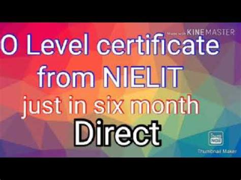 O Level Course Nielit O Level Diploma Course YouTube