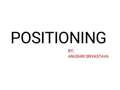 positioning pdf