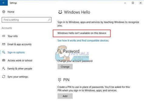 Fix Windows Hello Isn T Available On This Device