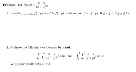 solved 2 y problem let f x y x y 3 1 does
