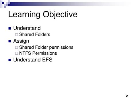 Ppt File Systems Security Shared Folders And Ntfs Permissions Efs Powerpoint Presentation Id