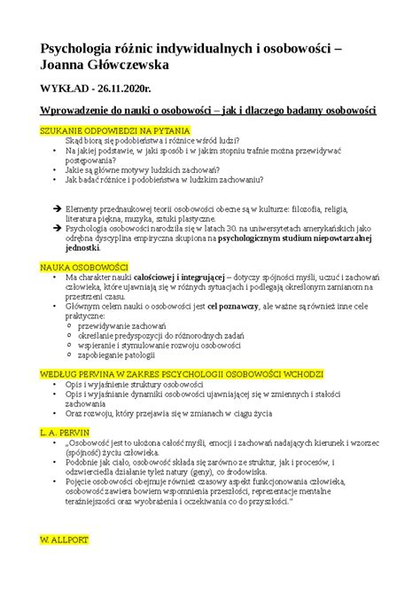 Neo Ffi Opis Neo Ffi Teoria Costa I Mccrae I Podstawowe Wymiary OsobowoŚci Neurotyczność