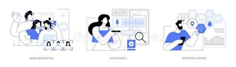 machine learning abstract concept vector illustrations stock vector