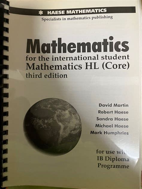 Ib Higher Level Math Textbook [hl] Hobbies And Toys Books And Magazines Textbooks On Carousell