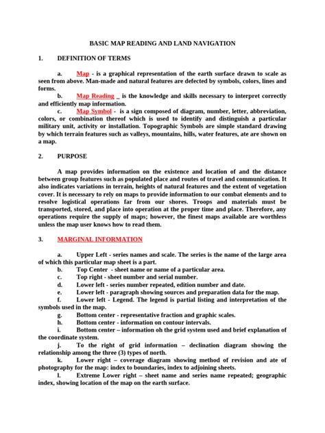 Basic Map Reading And Land Navigation Pdf Compass Azimuth