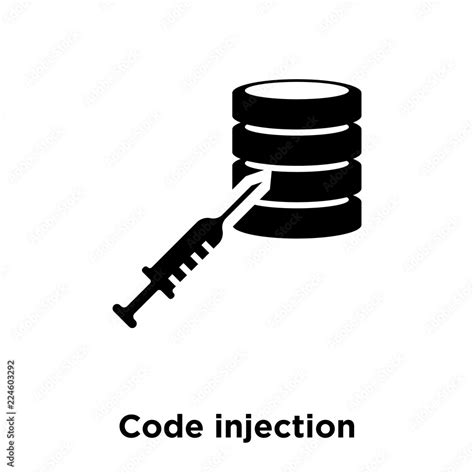Code Injection Icon Vector Isolated On White Background Logo Concept Code Injection Icon Vector Isolated On White Background Logo Concept