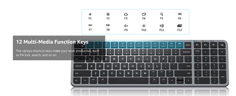 Iclever Bk20 Bluetooth Keyboard Wireless Keyboard With Numeric Keypad
