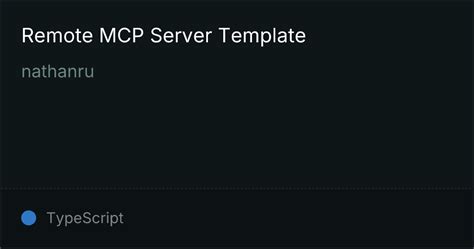 Remote Mcp Server Template Glama