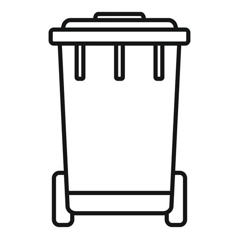 Biohazard Garbage Cart Icon Outline Style 14595510 Vector Art At Vecteezy