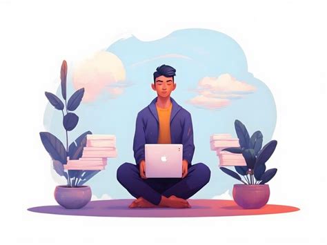 premium ai image man computer programmer working at a computer