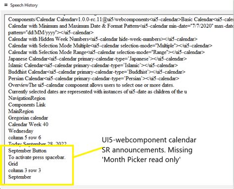 [calendar] Acc Month And Year Pickers Missing Announcement · Issue 5858 · Sap Ui5