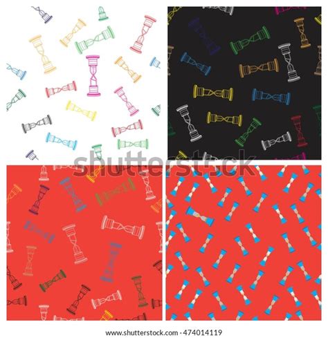 Set Pattern Sandglass Background Stock Vector Royalty Free 474014119 Shutterstock