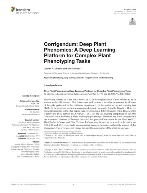 pdf corrigendum deep plant phenomics a deep learning platform for