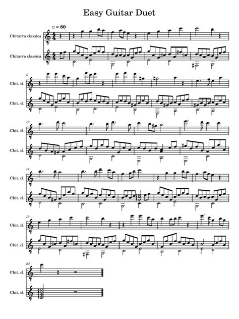Easy Guitar Duet Pdf