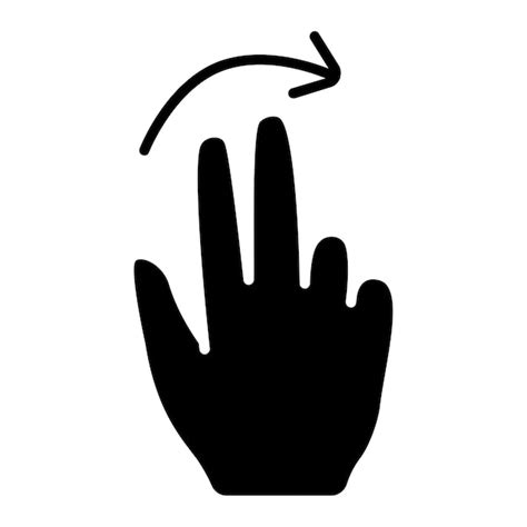 Premium Vector Touch Pad Icon Index Finger Doubleclick Decrease Increase Turn Rotation