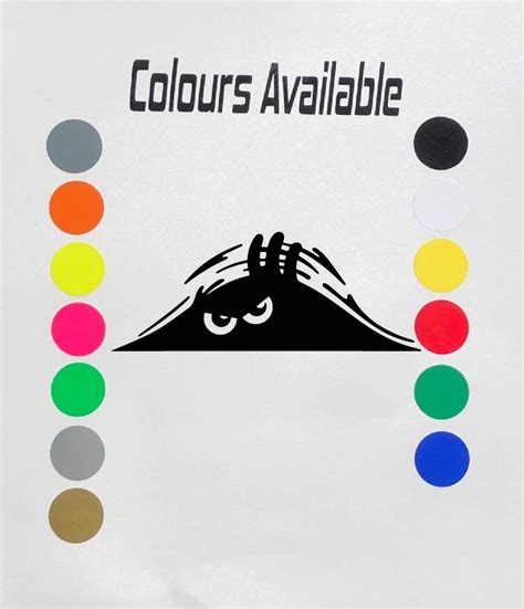 1x Scary Monster Peeper Funny Car Van Bumper Window Laptop Stickers Etsy