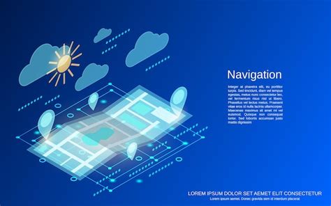 Premium Vector Navigation Flat D Isometric Vector Concept Illustration