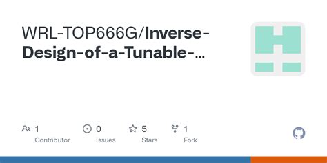Github Wrl Top666ginverse Design Of A Tunable Silicon Photonic