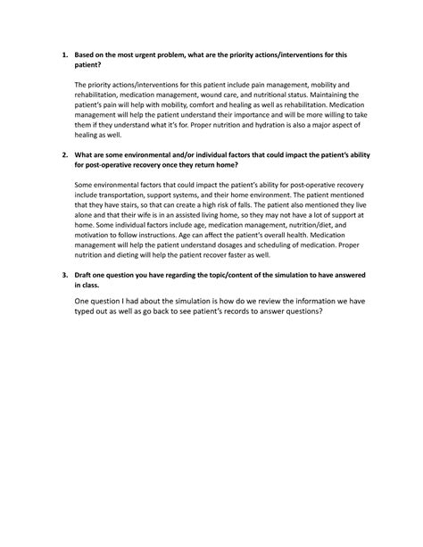 Sim Relfection Simulation Reflection 1 Based On The Most Urgent