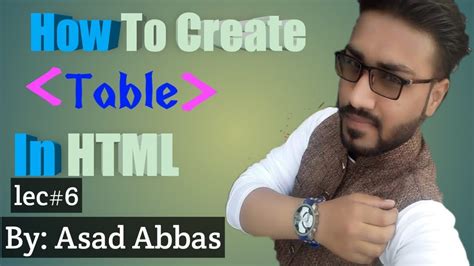 How To Creat Table In Html Youtube