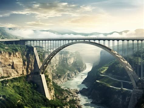 Premium Ai Image Bridge Connecting Two Shores Unity And Passage