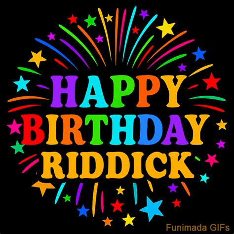 Happy Birthday Riddick Fireworks  Download On