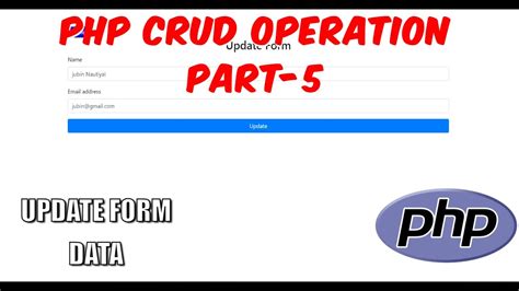 Php Crud Operations Part 5 Update Query Youtube