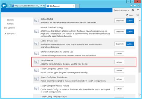 SharePoint Features Elements