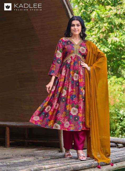Kadlee Mahiya Modal Print With Nayra Cut Fancy Readymade Suits