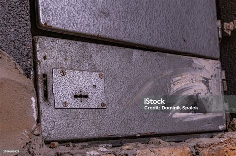 Old Electrical Fuse Box On The Wall In The Basement Removing Power Failure In An Old House Stock ...