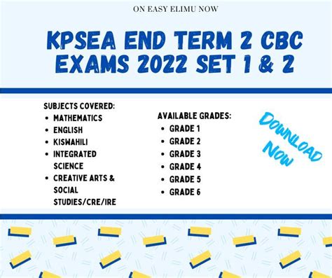 Kpsea Sample End Of Term 2 Cbc Exams 2024 Set 1 And 2