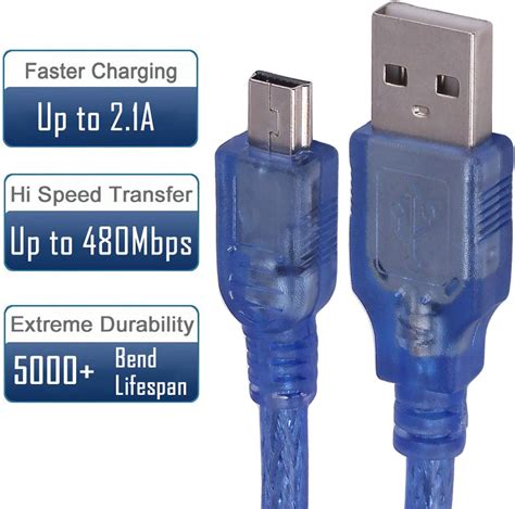 Mini Usb Charger Cable Usb 20 Yeebline 3 Pack 5ft Type A Male To Mini