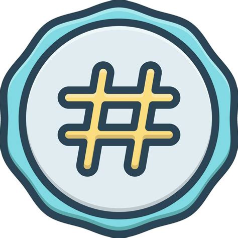 Color Icon For Hash Vector Art At Vecteezy