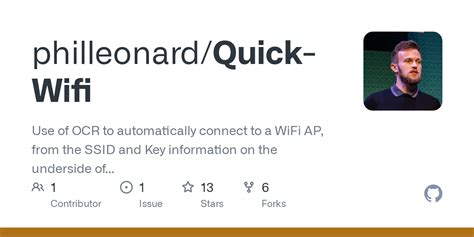 GitHub Philleonard Quick Wifi Use Of OCR To Automatically Connect To A WiFi AP From The SSID