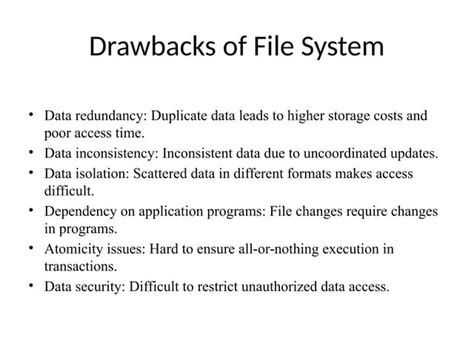 Dbmsvsfilesystem Powerpoint Presentation Pptx