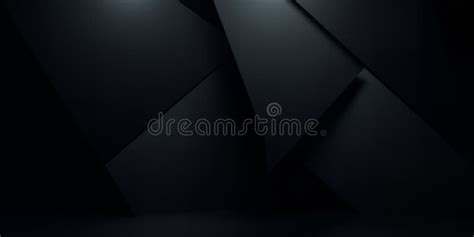 Abstract Dark Geometric Background Black Shadowed Polygonal Design Stock Illustration