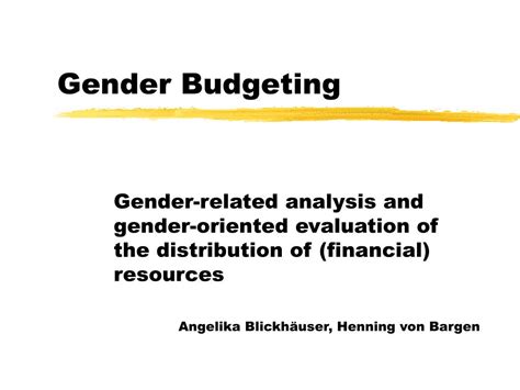 Ppt Gender Budgeting Powerpoint Presentation Free Download Id990680