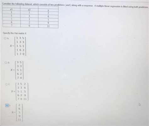 Solved Consider The Following Dataset Which Consists Of Two Chegg