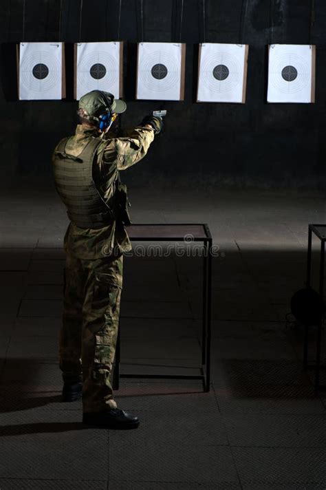 Man Shooting Stock Photo Image Of Ammo Male Concentration
