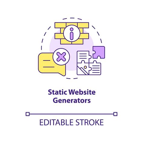 Premium Vector Static Website Generators Concept Icon