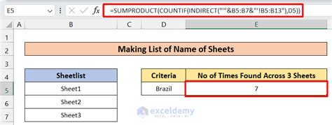 how to use countif function across multiple sheets in excel