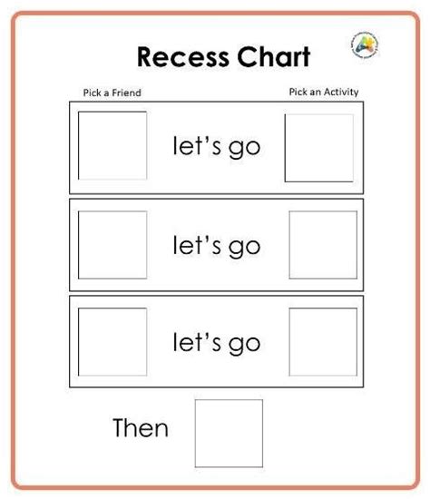 Autism Professional Learning And Universal Support Project Recess Chart