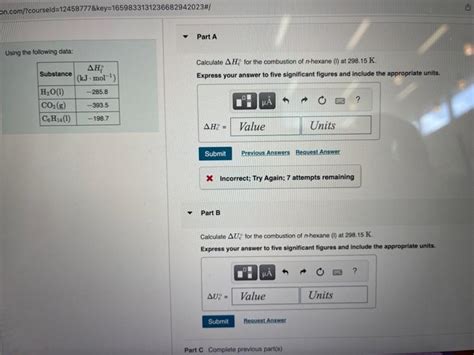 solved using the following data calculate Δhc for the