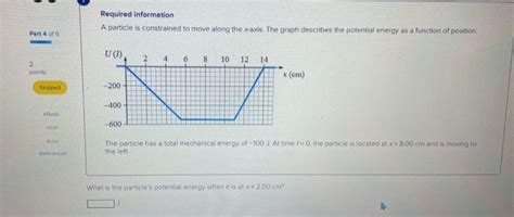 Solved Required Information A Particle Is Constrained To